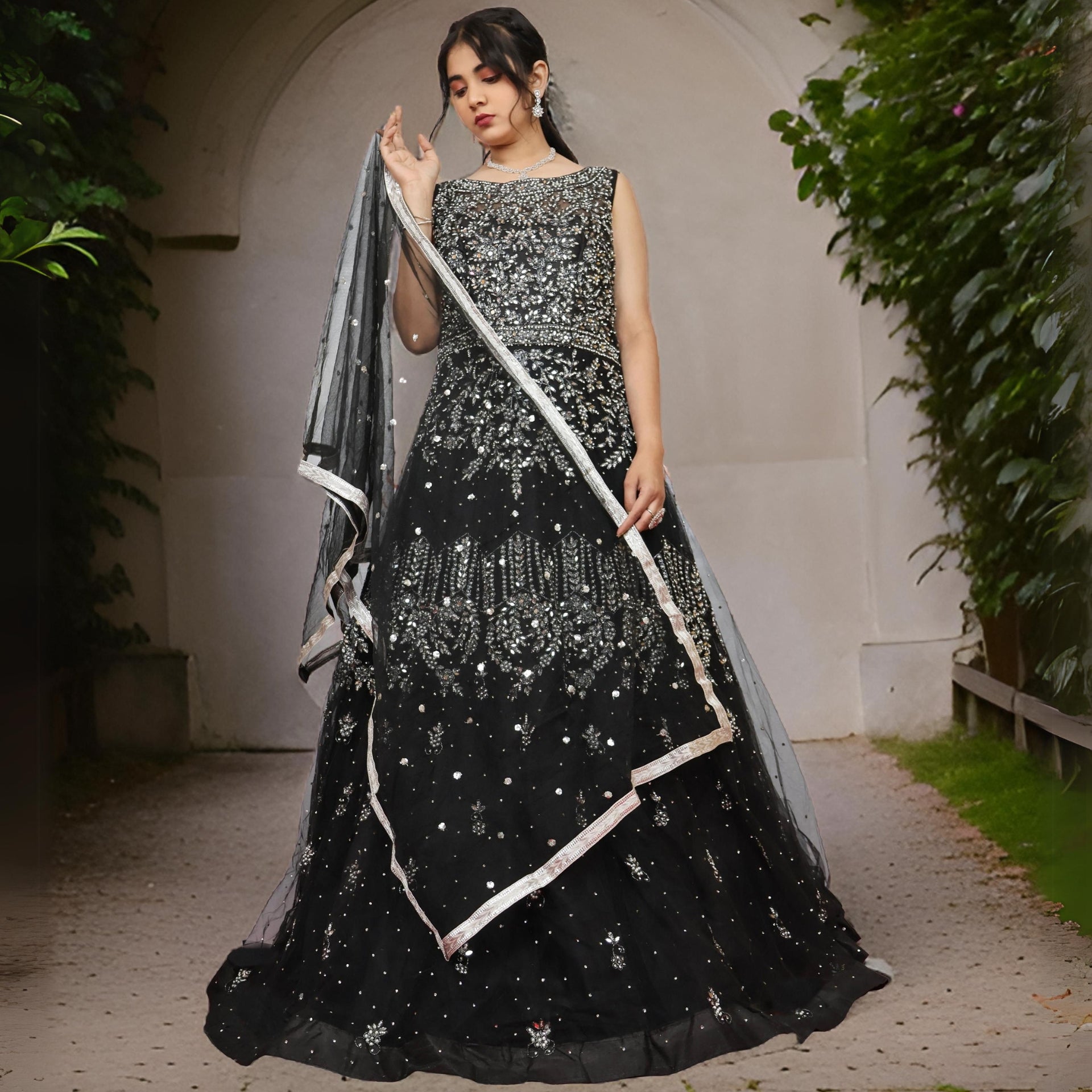 Shreekama Mirror Work Gown