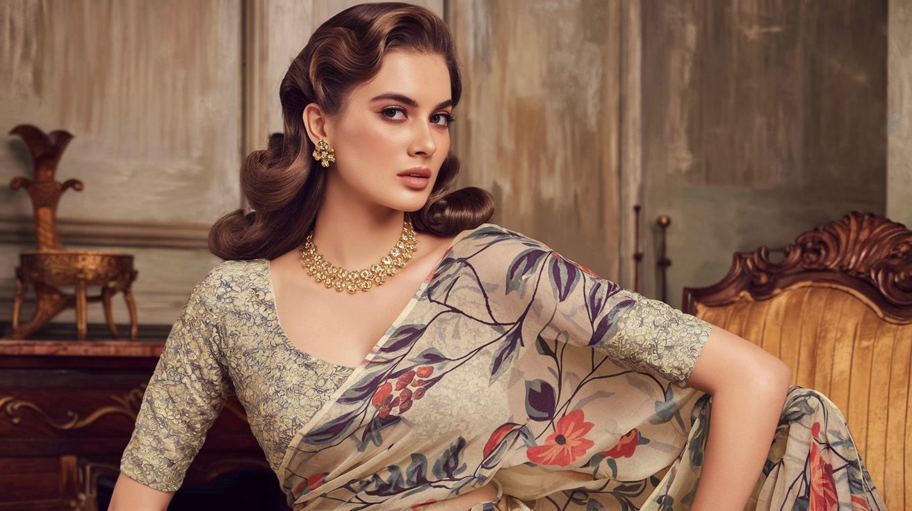 How to Style a Designer Saree for a Vintage Look – Shreekama
