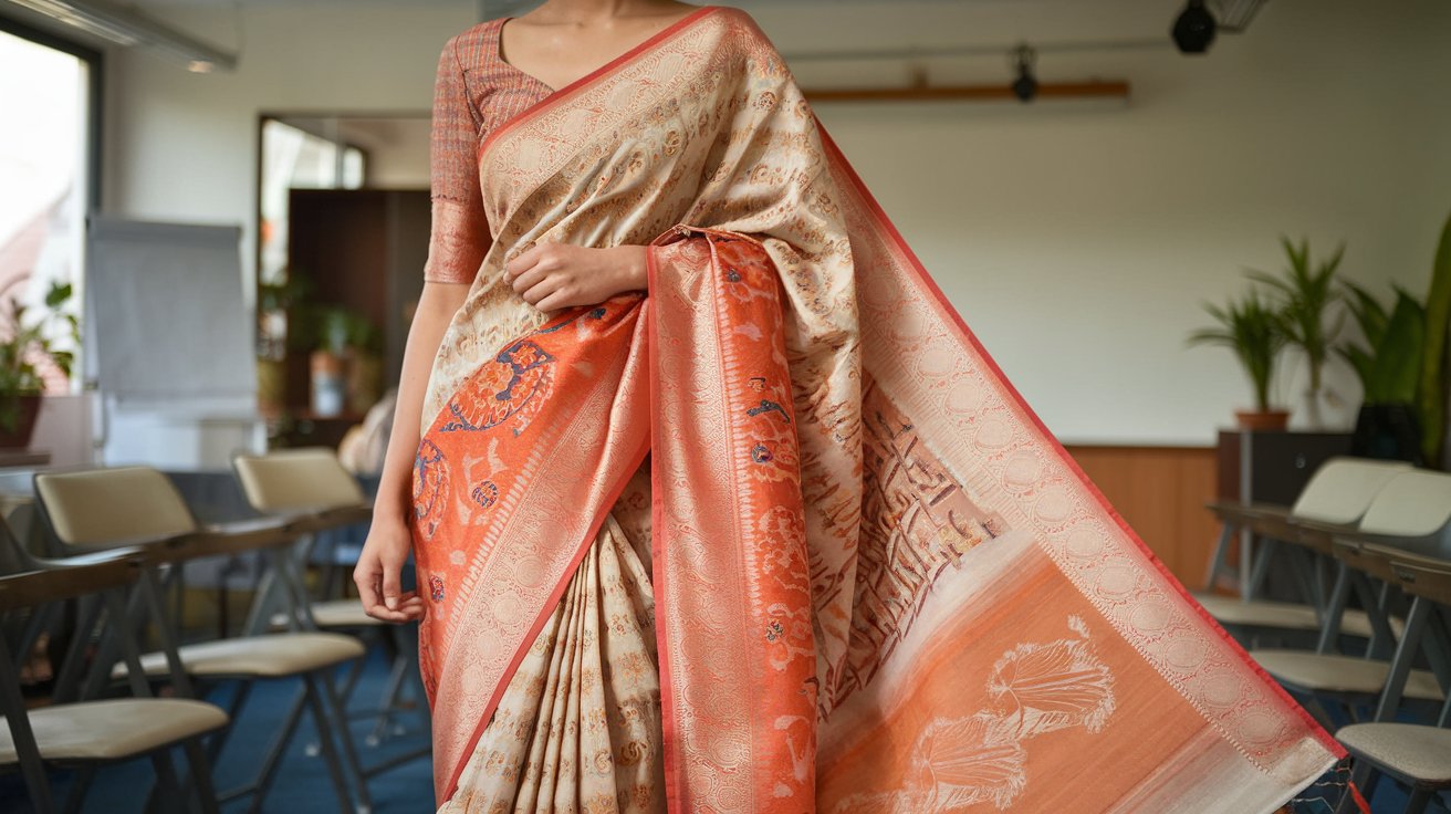 How to Style a Designer Saree for a Fashion Workshop – Shreekama
