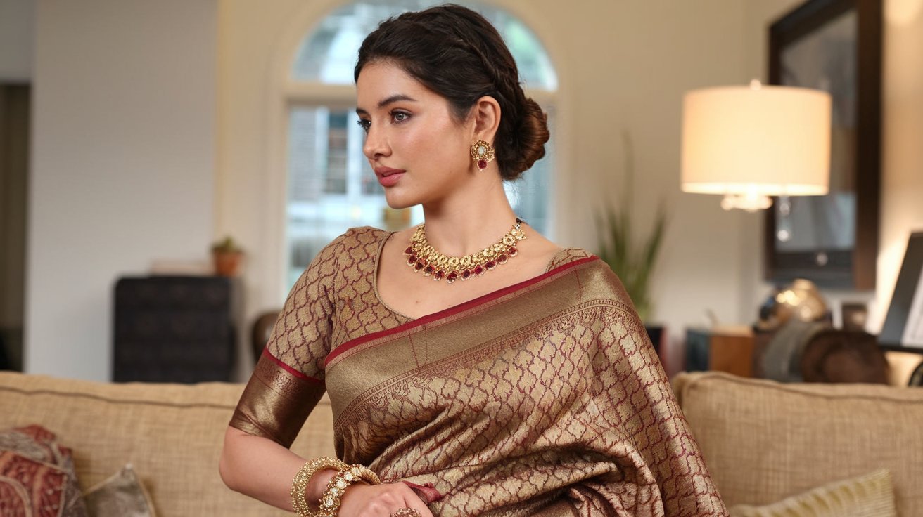 How to Style a Designer Saree for an Anniversary Party – Shreekama
