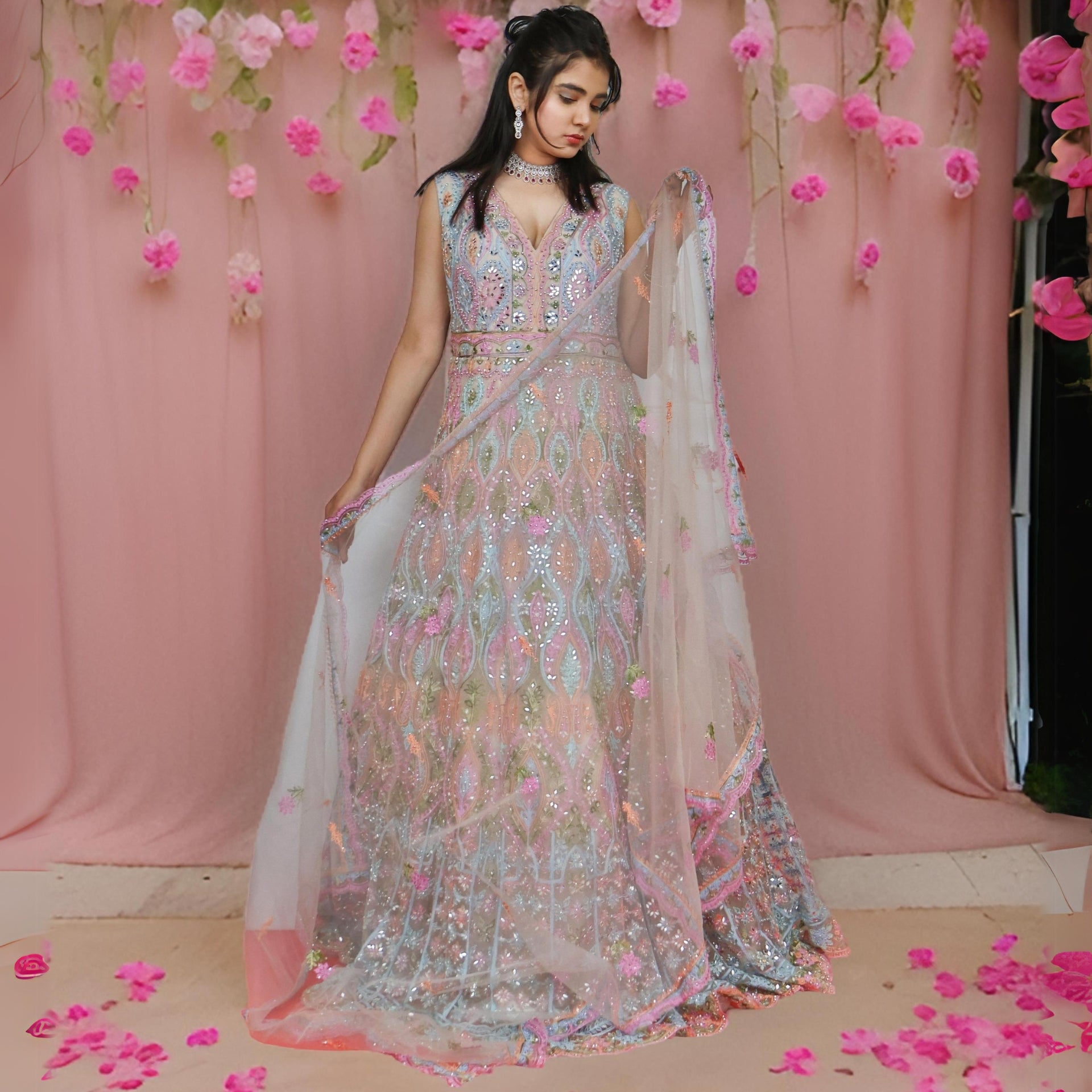 Shreekama Embroidered Gown